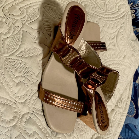 Amanda | Shoes | Amanda Platform Shoesandal Size 8 Coppergold In Color ...